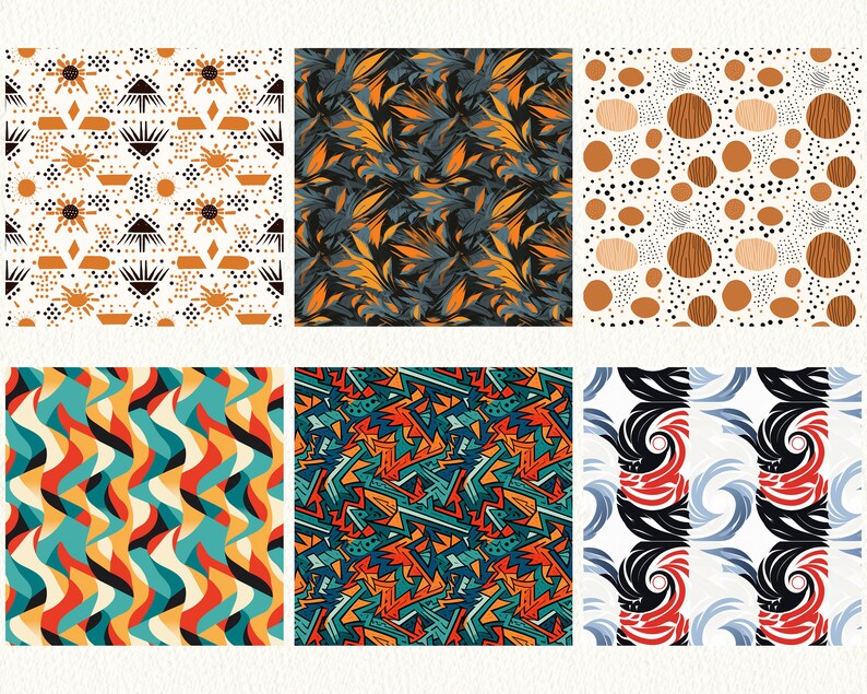 Asymmetrical Pattern Seamless Digital Papers Seamless Tile Patterns ...