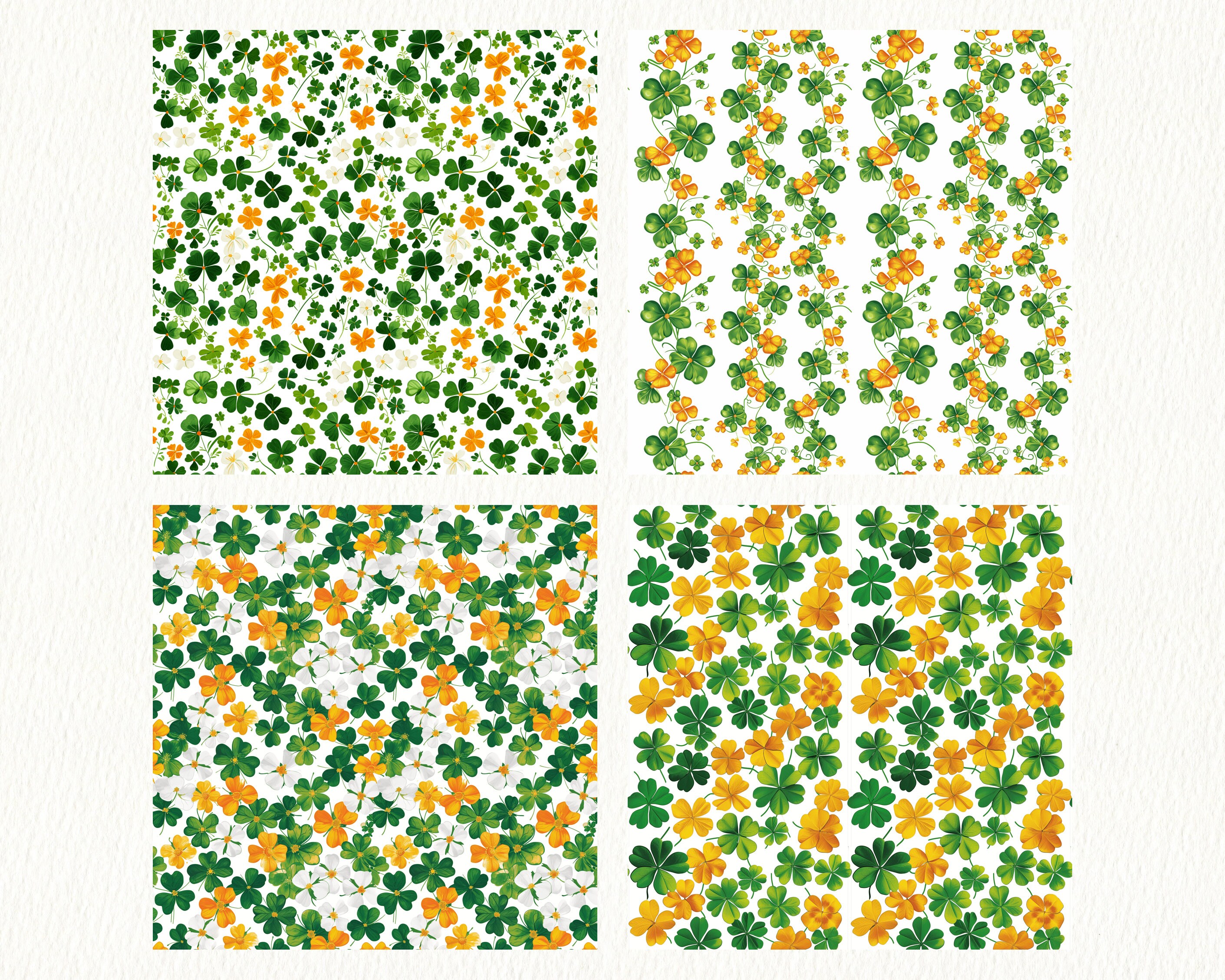 St Paddy Stickers Pattern Seamless Digital Papers Tile Patterns ...