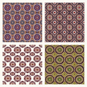 Ethno Mandalas Pattern Seamless Digital Papers - Printable Scrapbook Paper Instant Download ...