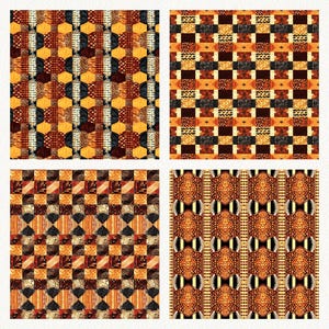 African Ethnic Geometric Pattern Seamless Digital Papers - Printable ...