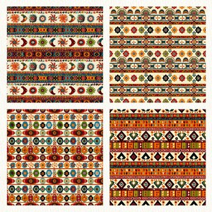 Indian Pathways Pattern Seamless Digital Papers - Printable Scrapbook ...
