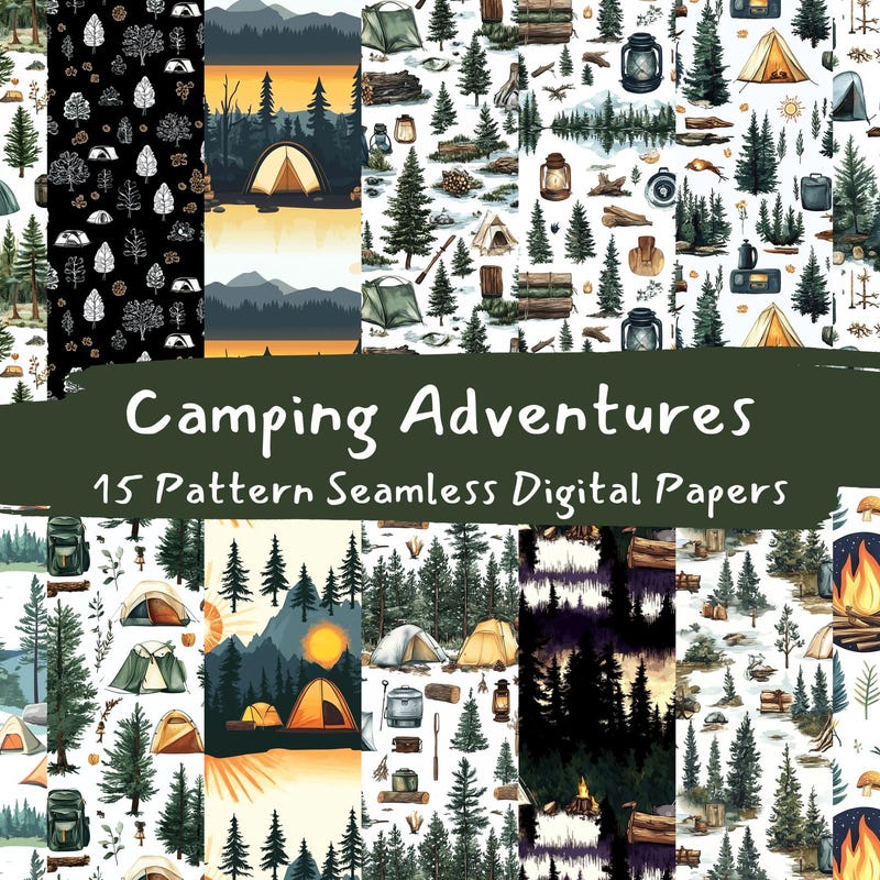 Camping Wallpaper - Etsy