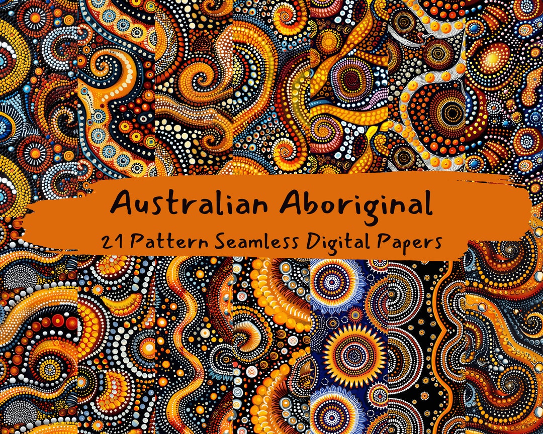 Australian Aboriginal Pattern Seamless Digital Papers - Printable ...