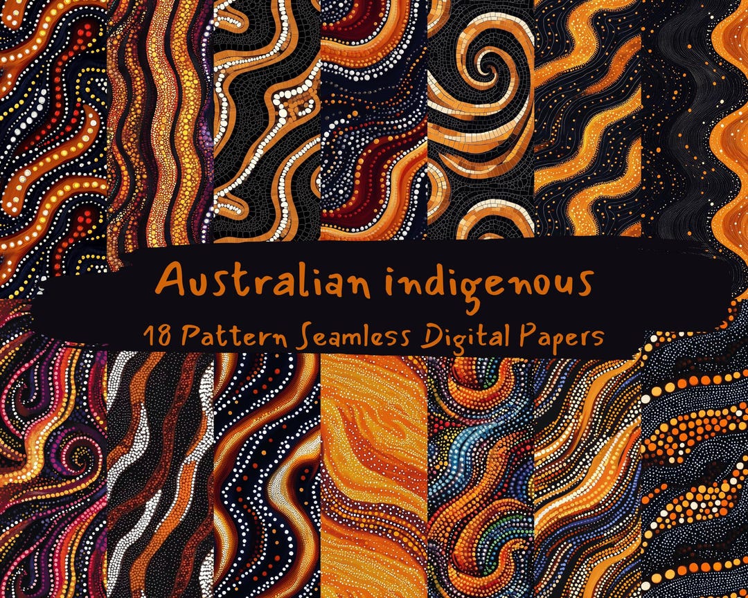 Australian Indigenous Pattern Seamless Digital Papers - Printable ...