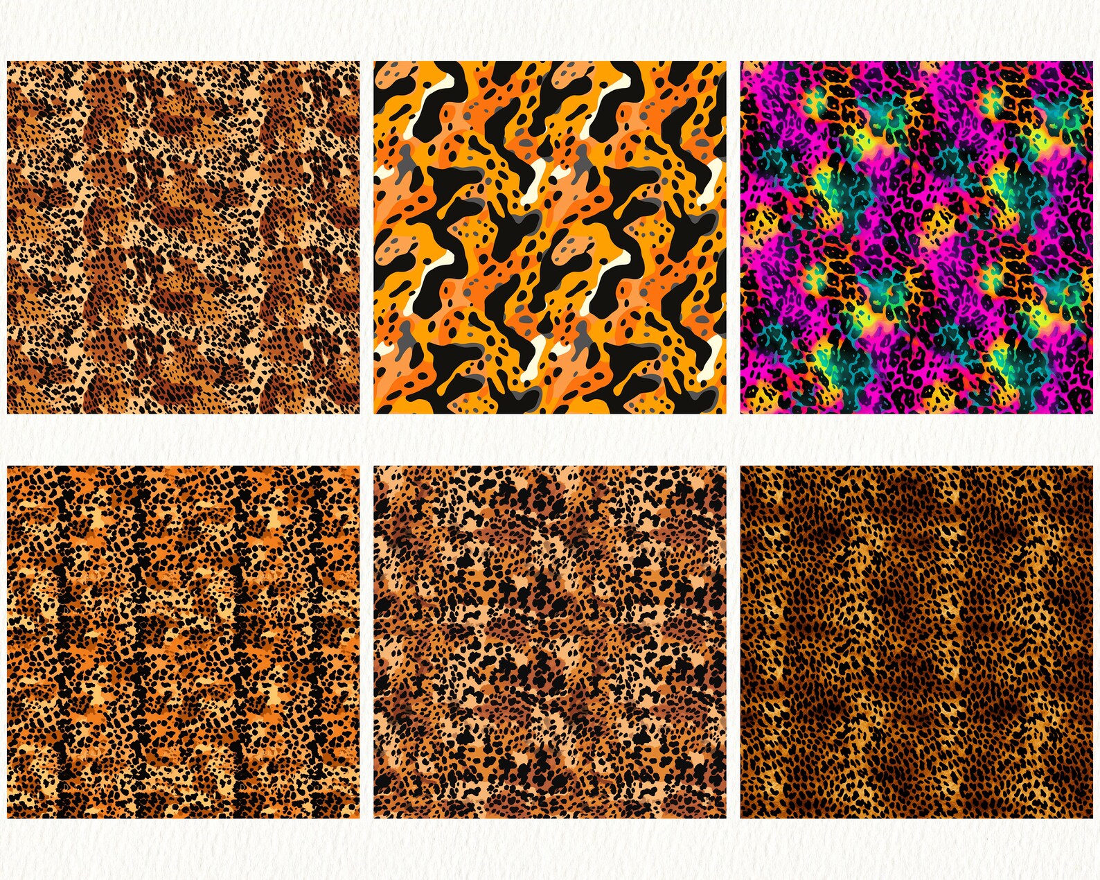 Cheetah Print Digital Paper - Seamless Tile Patterns Printable ...