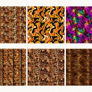 Cheetah Print Digital Paper - Seamless Tile Patterns Printable ...