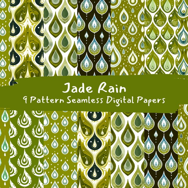 Jade Digital Papers - Etsy