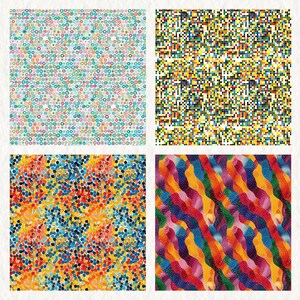 Pointillism Pattern Seamless Digital Papers - Printable Scrapbook Paper ...
