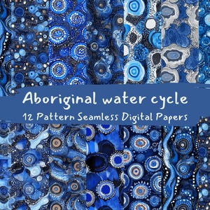 Aboriginal Water Cycle Pattern Seamless Digital Papers - Printable ...