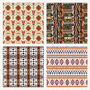 Indian Pathways Pattern Seamless Digital Papers - Printable Scrapbook ...