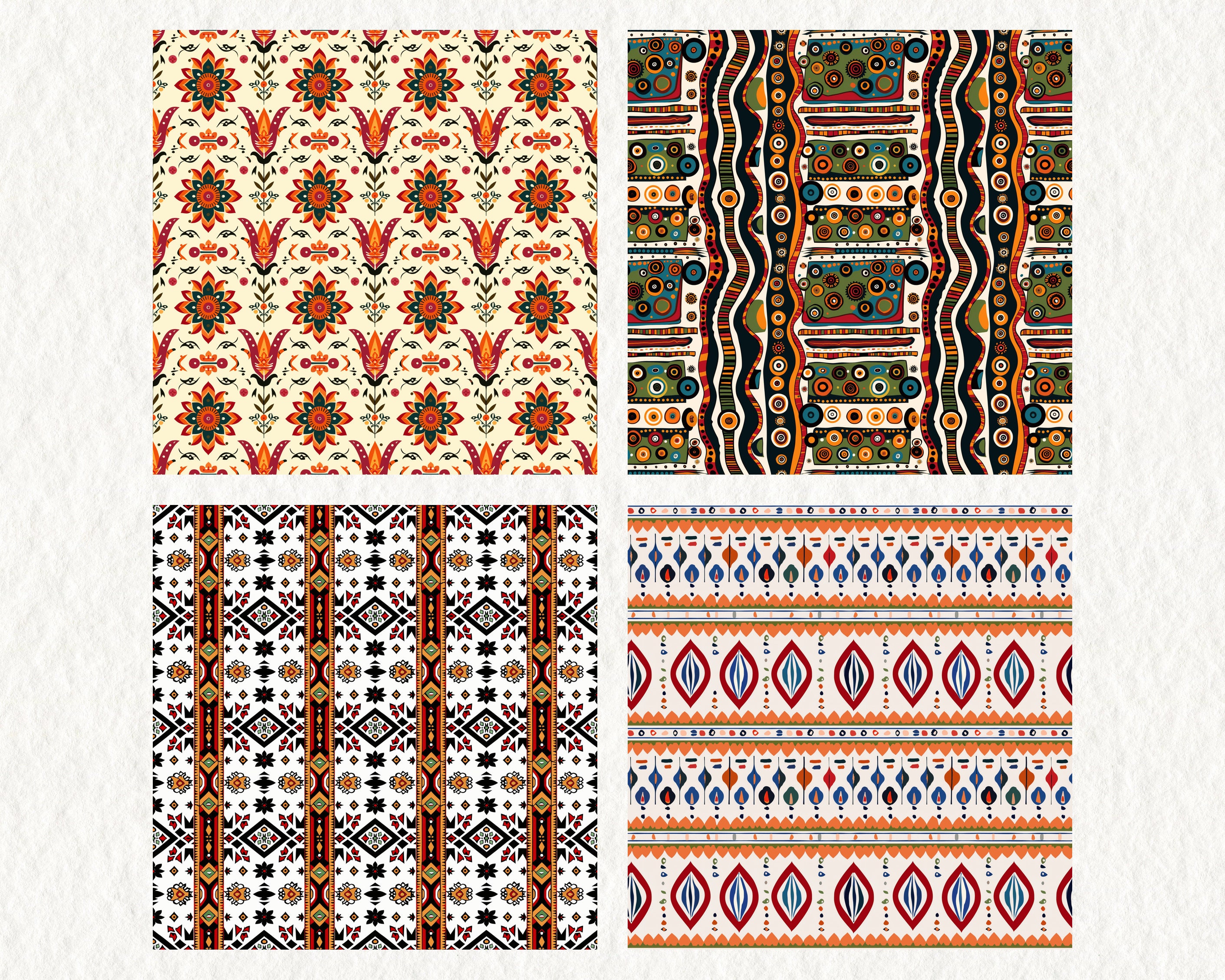 Indian Pathways Pattern Seamless Digital Papers - Printable Scrapbook ...