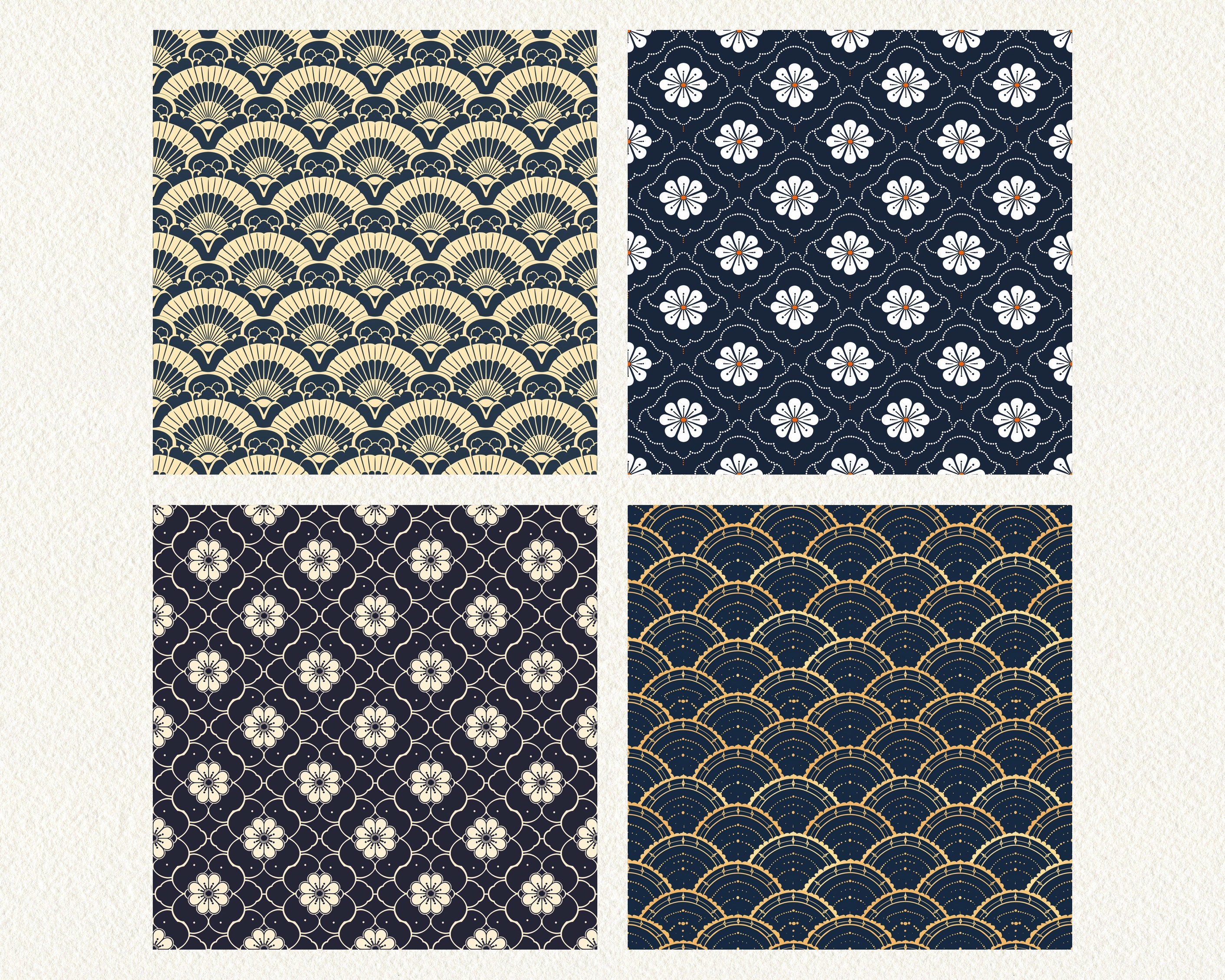 Japanese Sashiko Pattern Pattern Seamless Digital Papers Printable ...