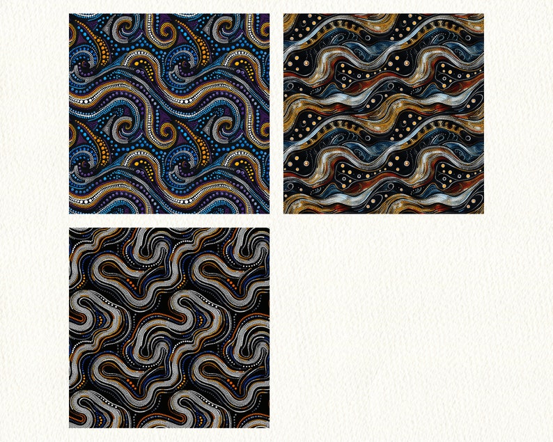Sydney Aboriginal Art Pattern Seamless Digital Papers - Printable ...