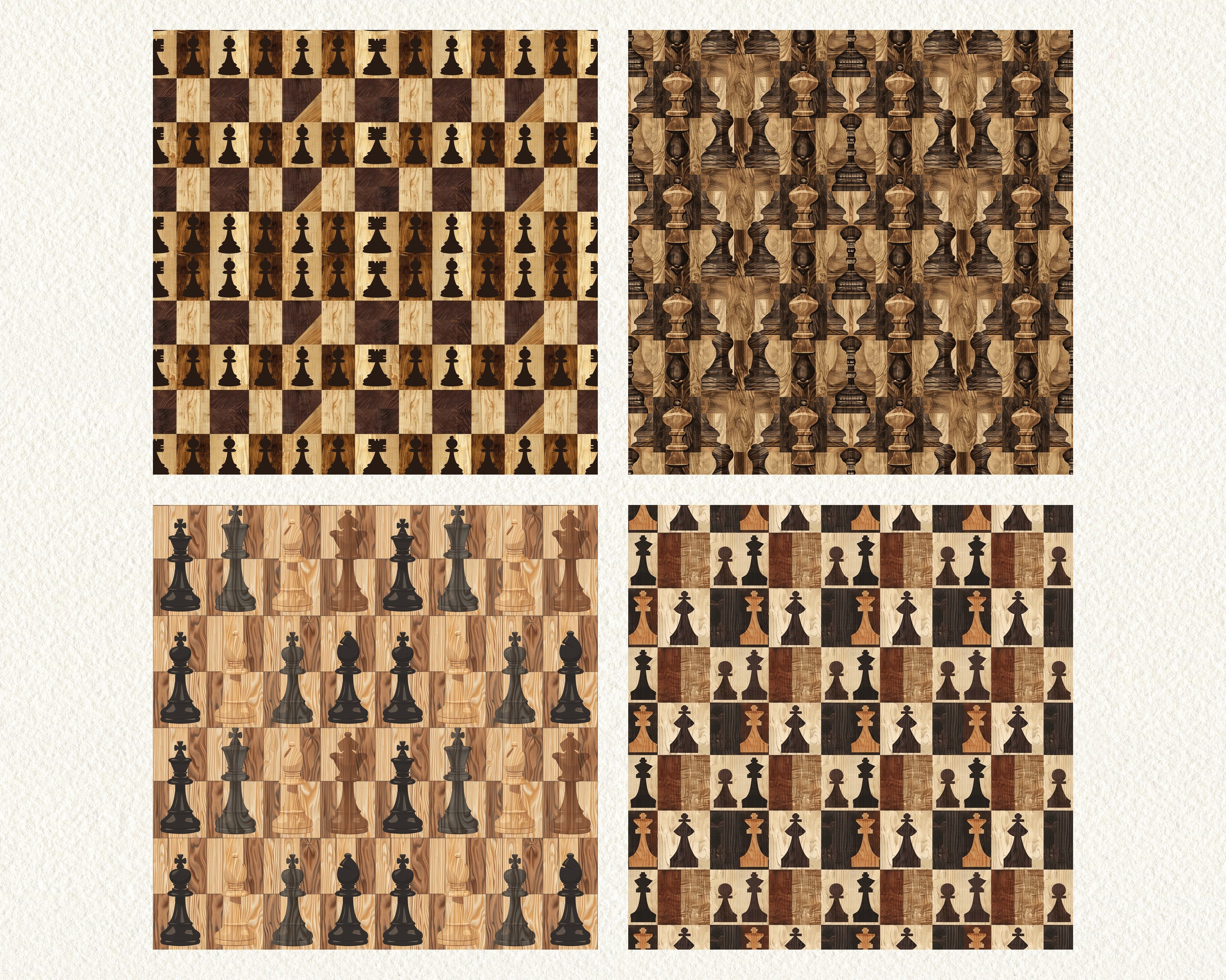 Wood Chess Pattern Seamless Digital Papers Printable Scrapbook Paper ...
