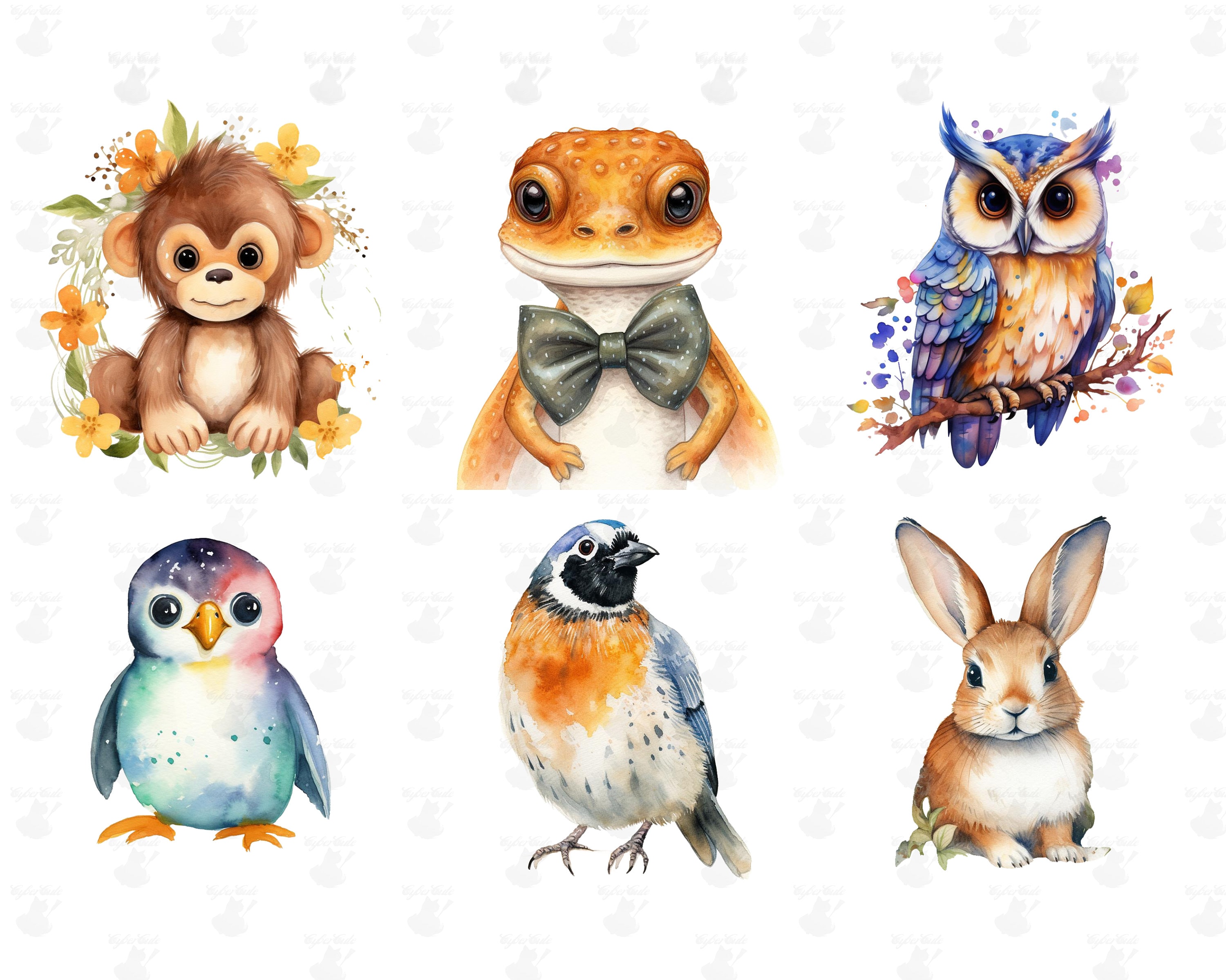 Animal A to Z, Alphabet Digital Printable Clipart Bundle PNG Formats ...