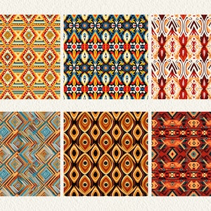Indigenous Pattern Seamless Digital Papers Tile Patterns Printable ...