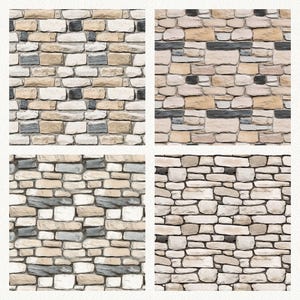 Modern Style Stone Pattern Seamless Digital Papers - Printable ...