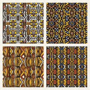 Ethnic Africa Pattern Seamless Digital Papers - Printable Scrapbook ...