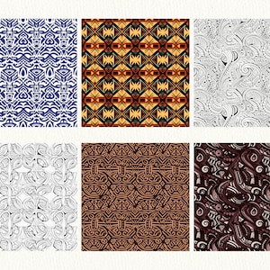 Maori Tribe Pattern Seamless Digital Papers - Tile Patterns Printable ...