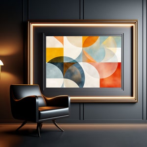 Modern Overlapping Circles Digital Art | Printable Wall Decor ...