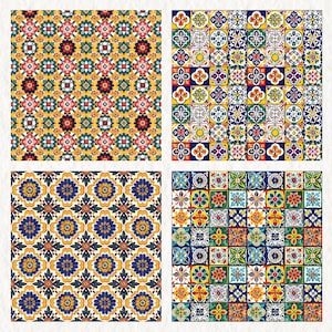 Talavera Tiles Pattern Seamless Digital Papers - Printable Scrapbook ...