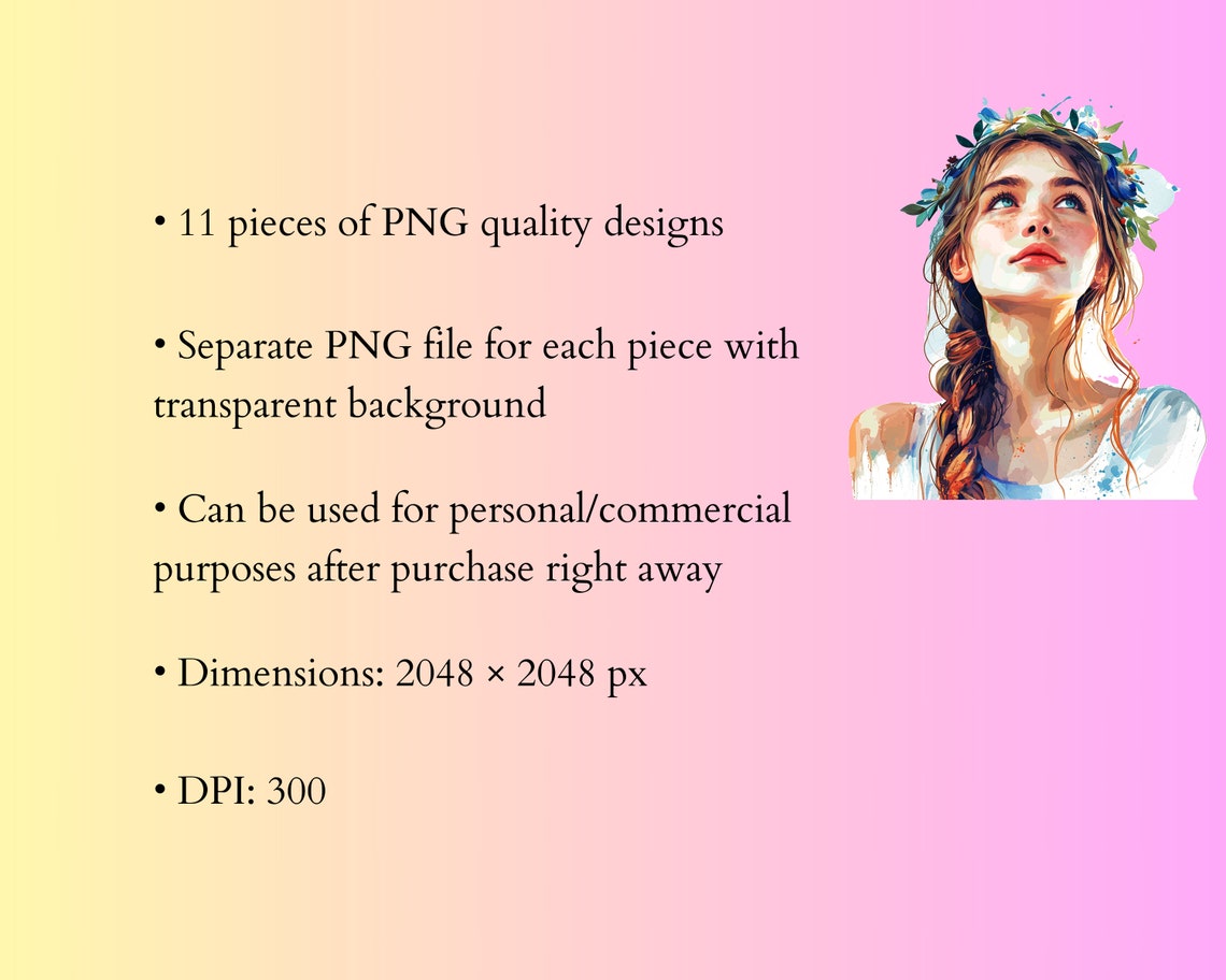 Blue Greek Goddess Digital Printable Clipart Bundle in PNG Format ...