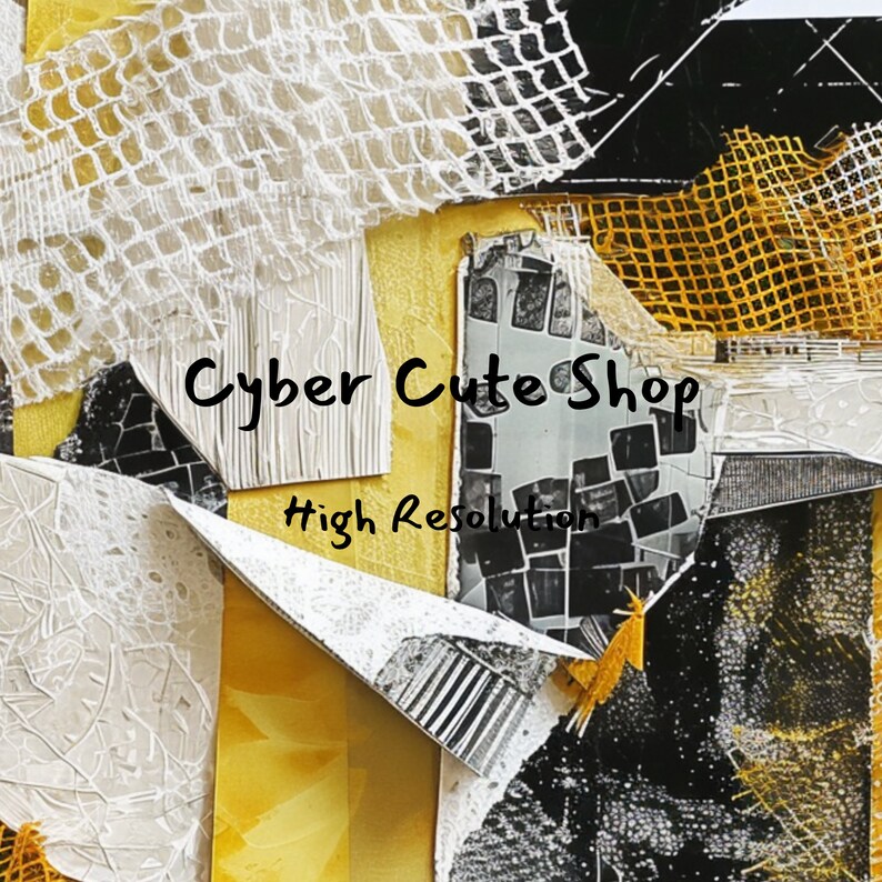 Abstract Urban Fragmentation Modern Digital Art Print, Vibrant Cyber ...