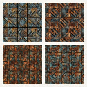 Oxidized Rust Pattern Seamless Digital Papers - Printable Scrapbook ...