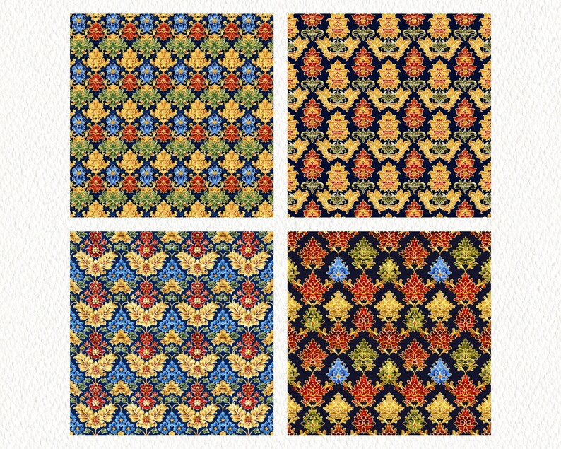 Indonesian Batik Pattern Seamless Digital Papers - Printable Scrapbook ...