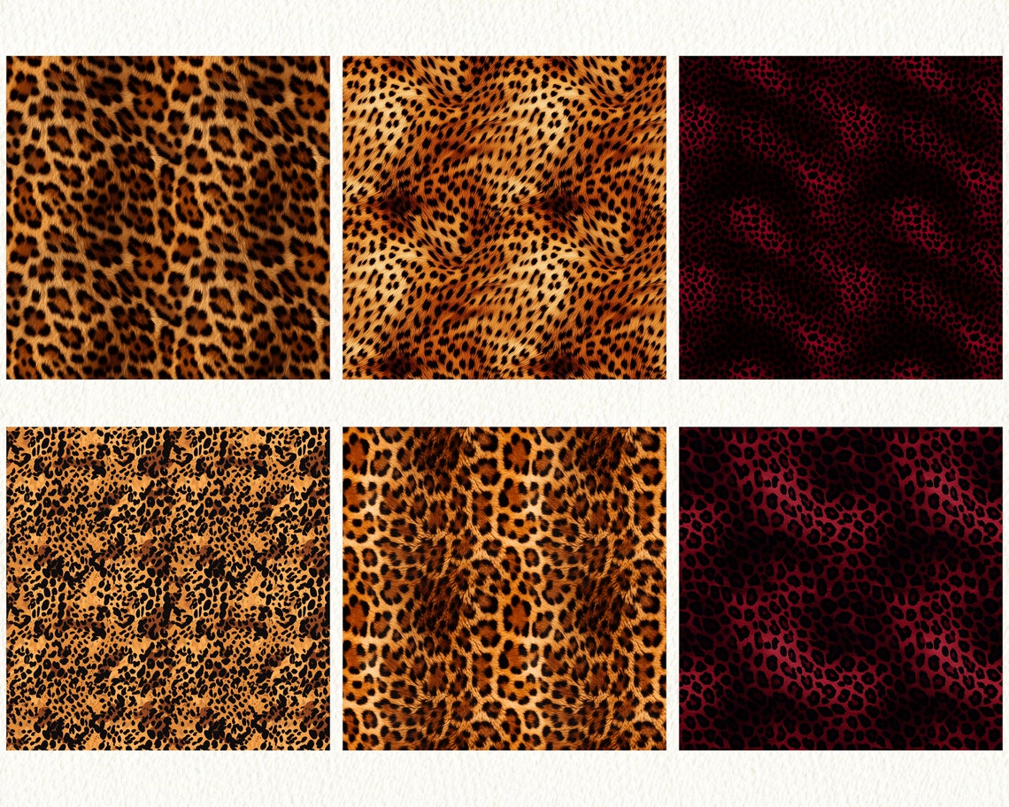 Cheetah Print Digital Paper Seamless Tile Patterns Printable - Etsy