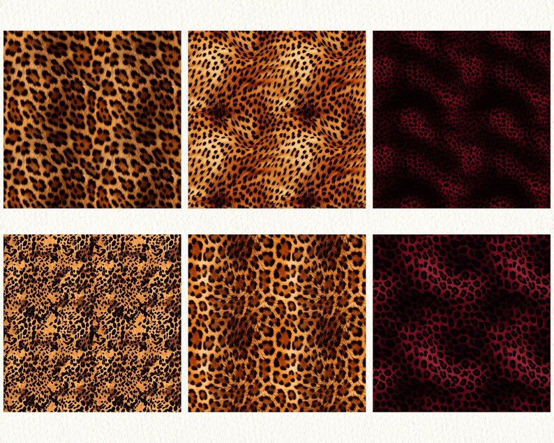 Cheetah Print Digital Paper Seamless Tile Patterns Printable - Etsy