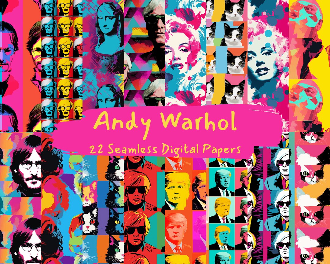 22 Andy Warhol Seamless Digital Papers - Tile Patterns Printable Paper ...