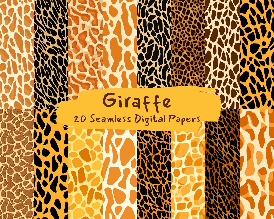 Giraffe Skin Animal Pattern Digital Paper - Seamless Tile Patterns ...