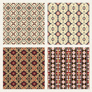 Traditional Palestinian Embroidery Pattern Seamless Digital Papers ...
