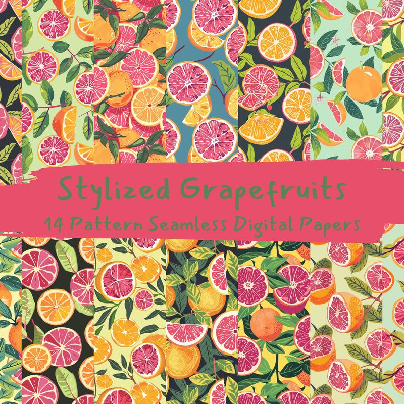 Grapefruit Print - Etsy
