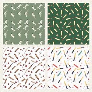 Cricket Field Pattern Seamless Digital Papers - Printable Scrapbook ...