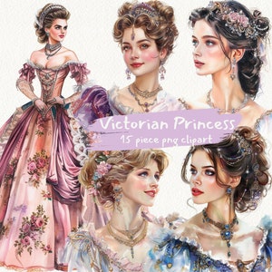 Victorian Princes Digital Printable Clipart Bundle in PNG Format ...