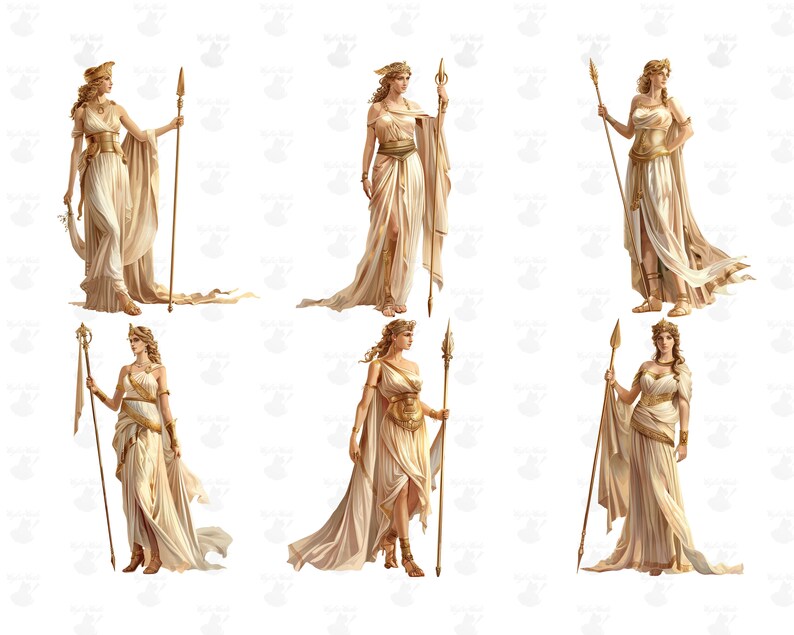 Greek Queen Digital Printable Clipart Bundle in PNG Format Transparent ...