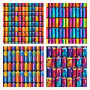 Rainbow Spray Paint Can Pattern Seamless Digital Papers - Printable ...