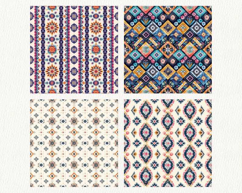 Boho Seamless Pattern Seamless Digital Papers Printable Scrapbook Paper ...