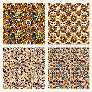 Aboriginal Dots 2 Pattern Seamless Digital Papers - Printable Scrapbook ...