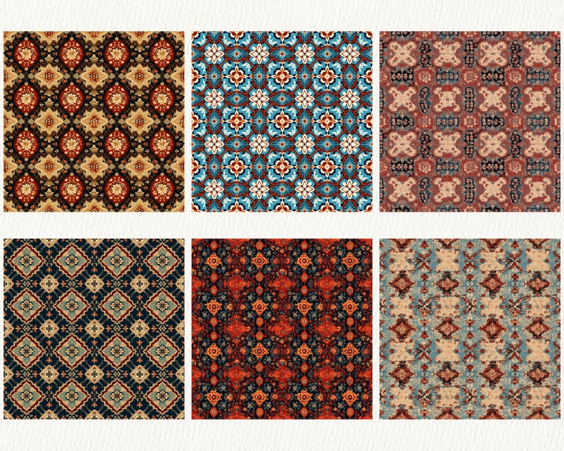 Carpet Pattern Seamless Digital Papers Tile Patterns Printable ...