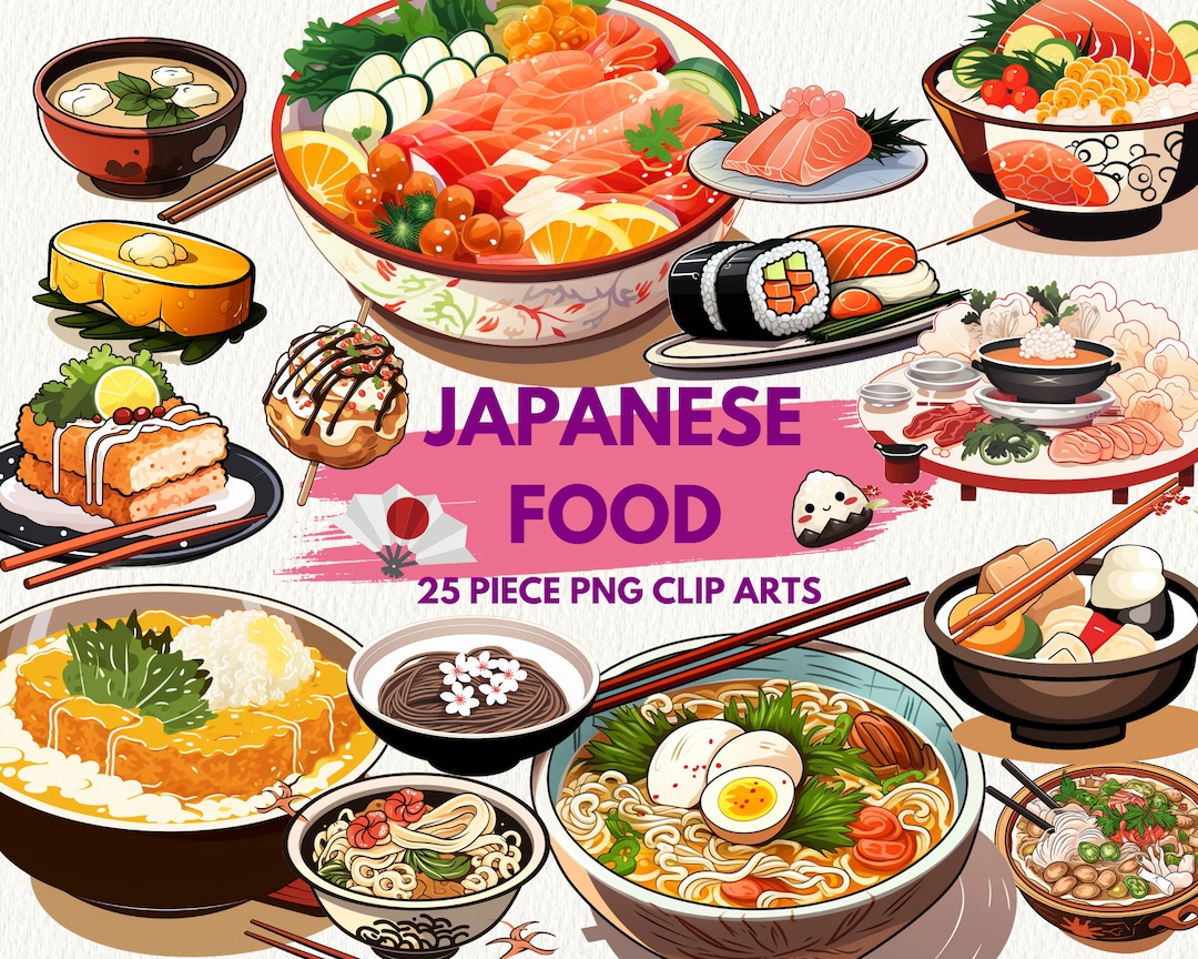 Japanese Food, Digital Clip Art Graphics in PNG Format Transparent ...