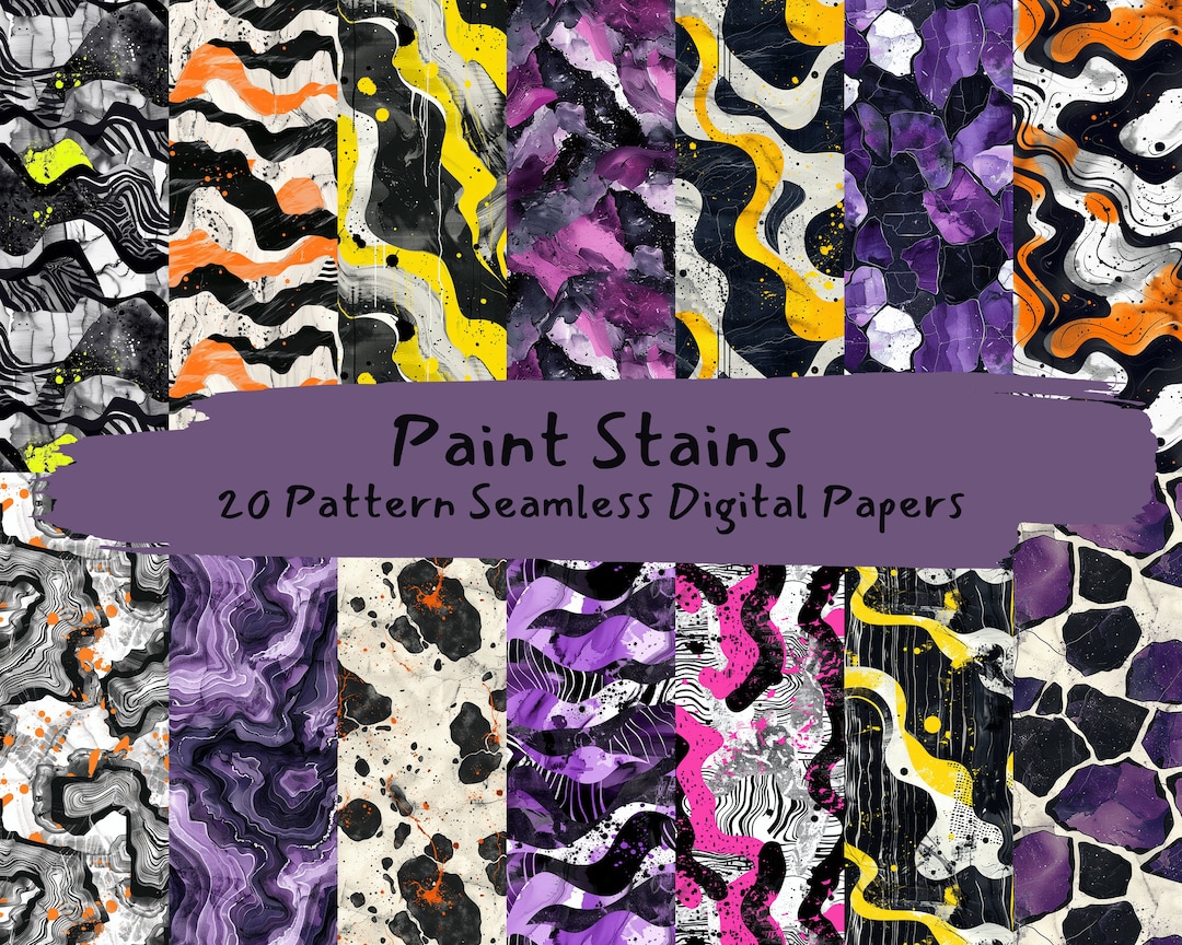Paint Stains Pattern Seamless Digital Papers - Printable Scrapbook ...