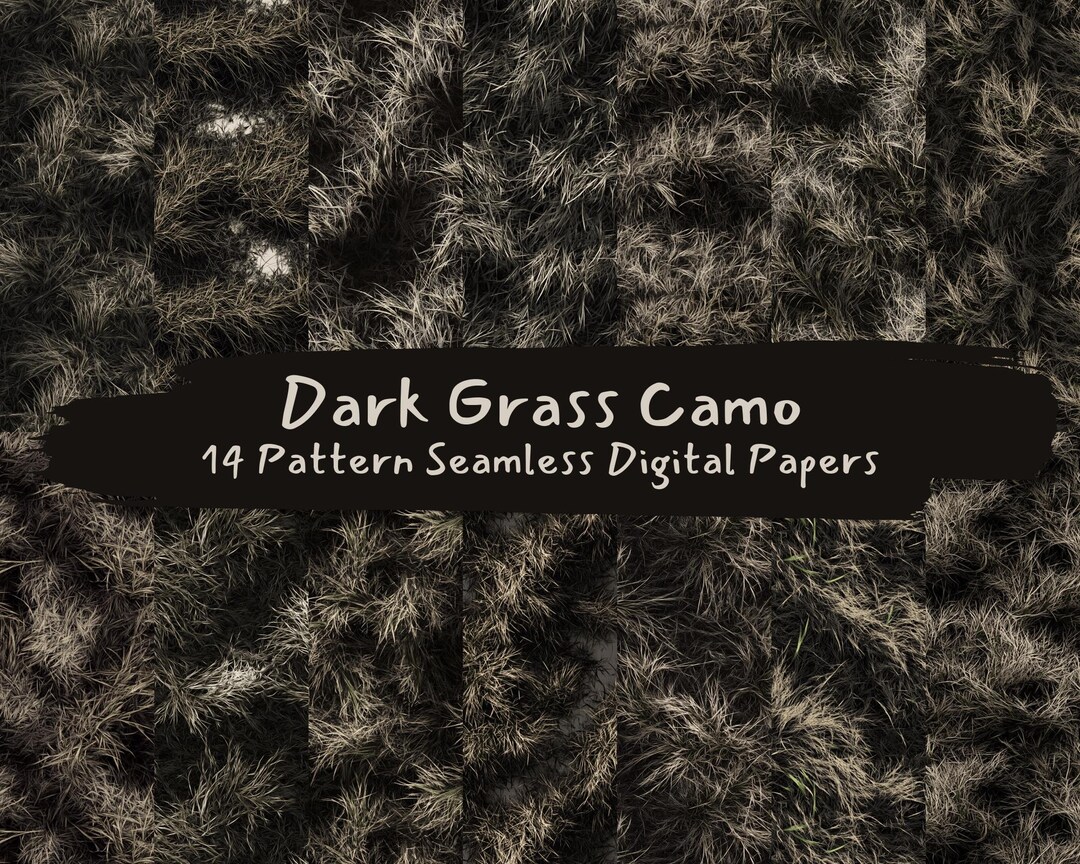 Dark Grass Camo Pattern Seamless Digital Papers - Printable Scrapbook ...