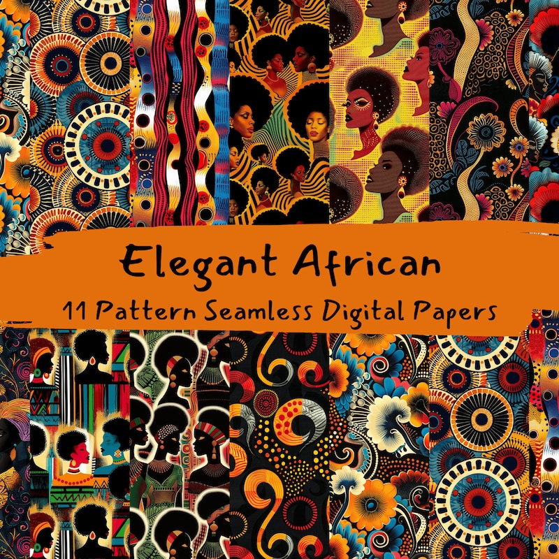Africa Digital Paper - Etsy