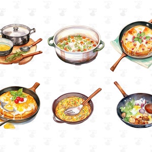 European Food, Digital Printable Clip Art Graphics in PNG Format ...