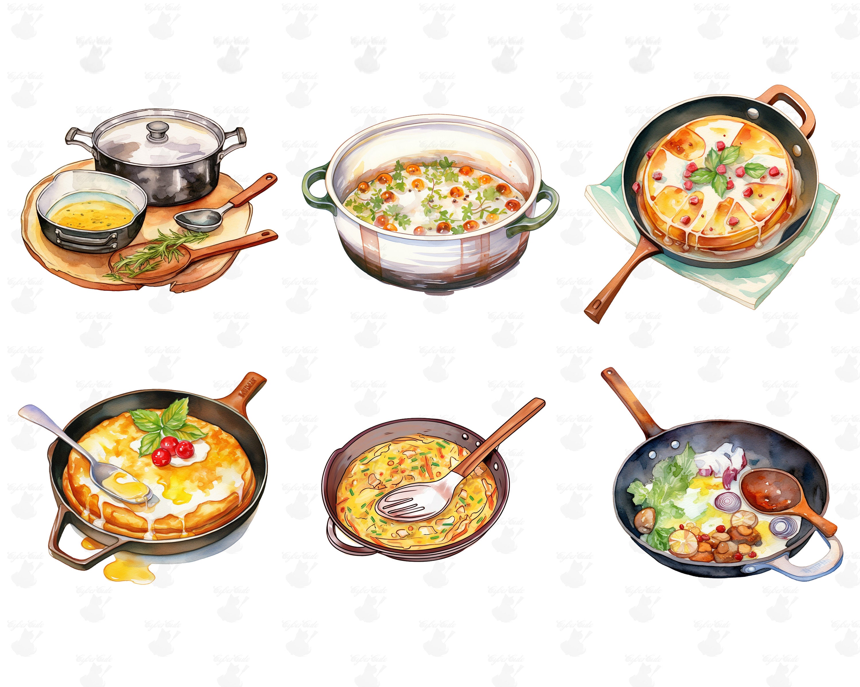 European Food Digital Printable Clip Art Graphics in PNG - Etsy