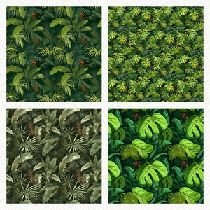 Costa Rican Jungle Pattern Seamless Digital Papers - Printable ...