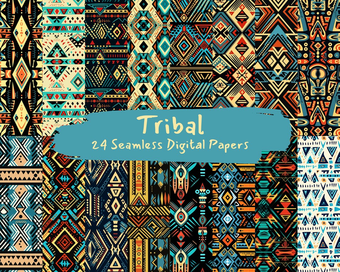 Tribal Pattern Seamless Digital Papers - Seamless Tile Patterns ...